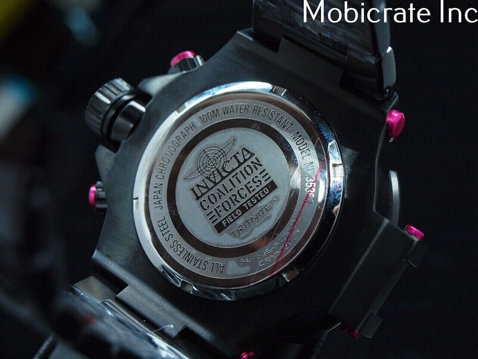 Invicta 54mm LEFTY Coalition Forces LUME Tactical Quartz Chrono Black ...