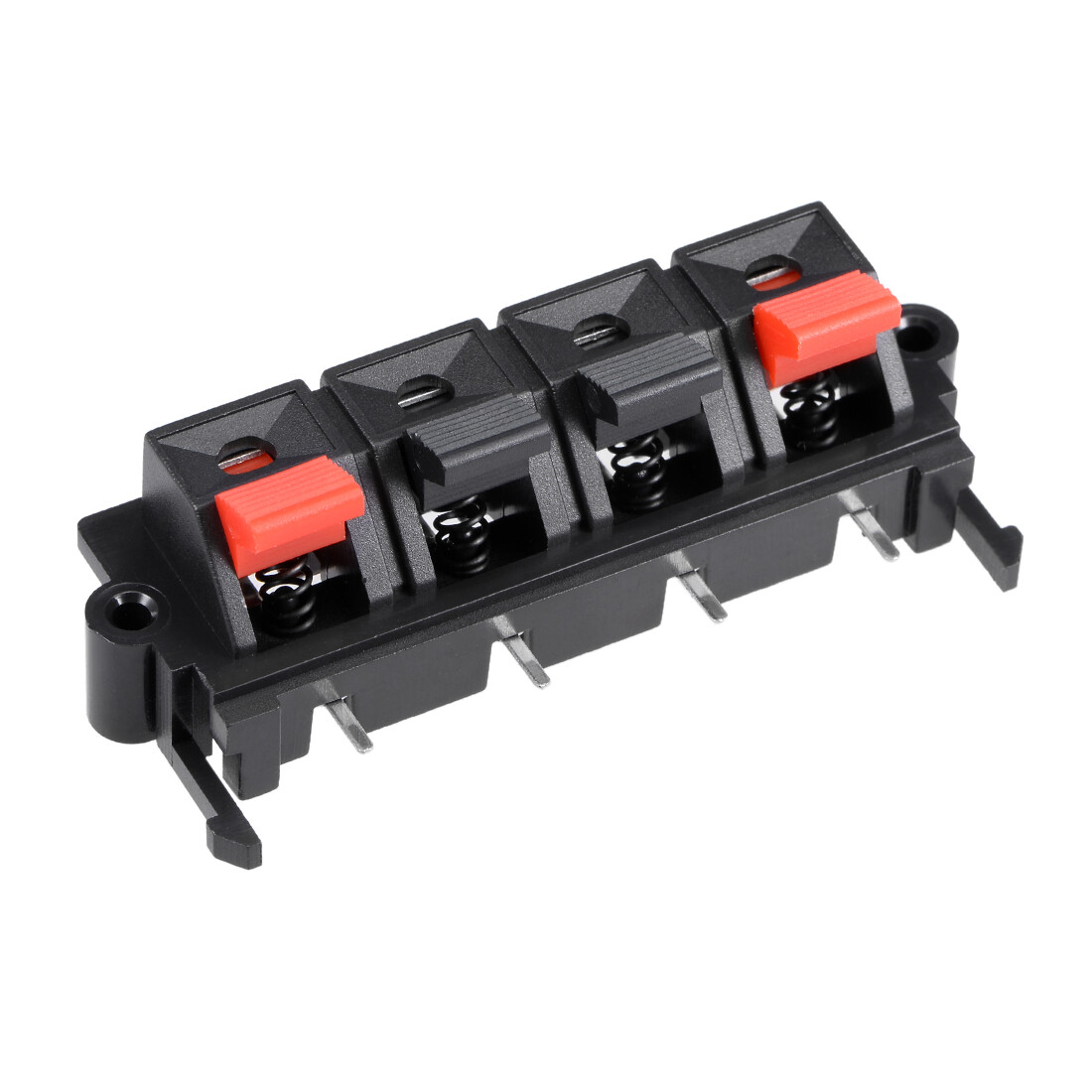 1pcs 4 Way Jack Socket Spring Push Release Connector Speaker Terminal ...