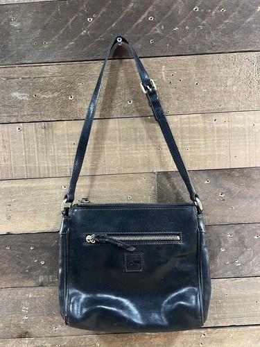 Vintage Dooney & Bourke Small Toggle Handbag Black Leather | eBay