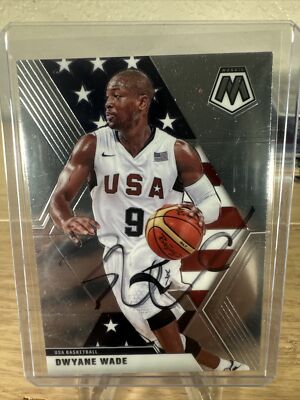 Dwyane Wade Autographed Card 2019-20 Mosaic Basketball Team USA Card | eBay