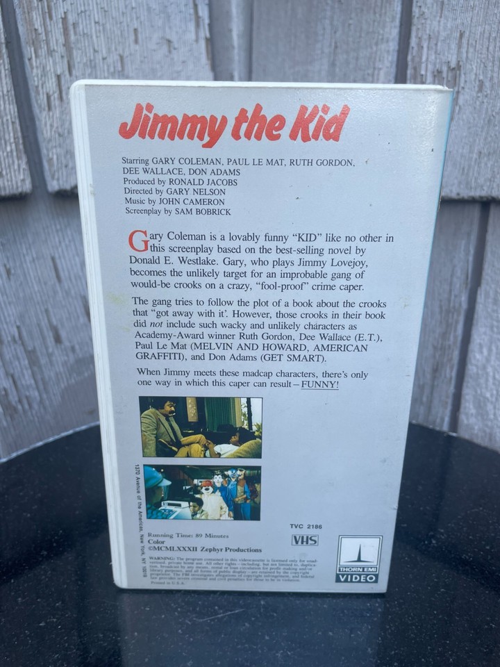 Jimmy the Kid VHS Gary Coleman Ruth Gordon Dee Wallace Ex Blockbuster ...
