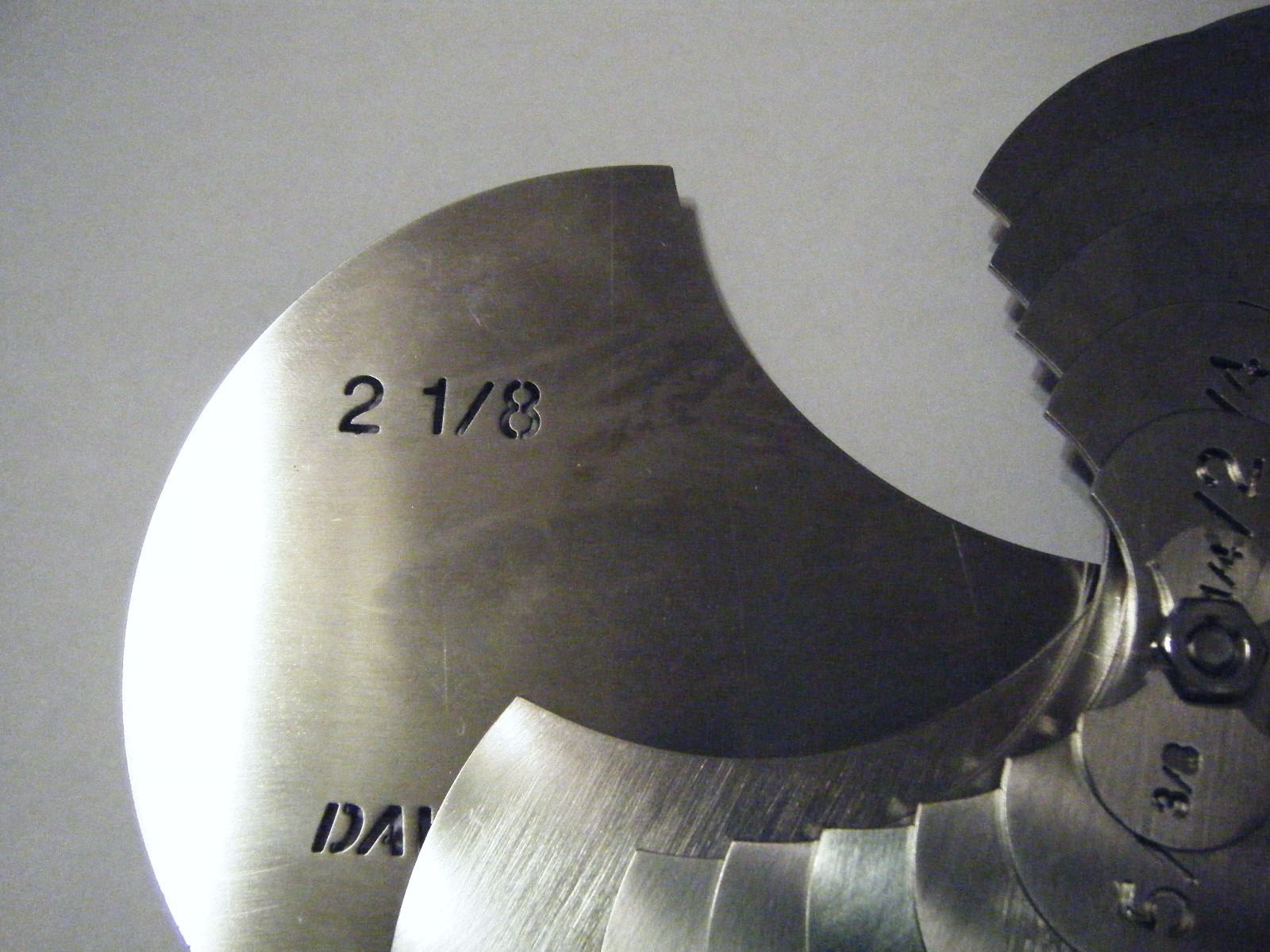 Davis-large radius gage set -16 sizes--1/4" to 2 1/8" by 1/8" | eBay