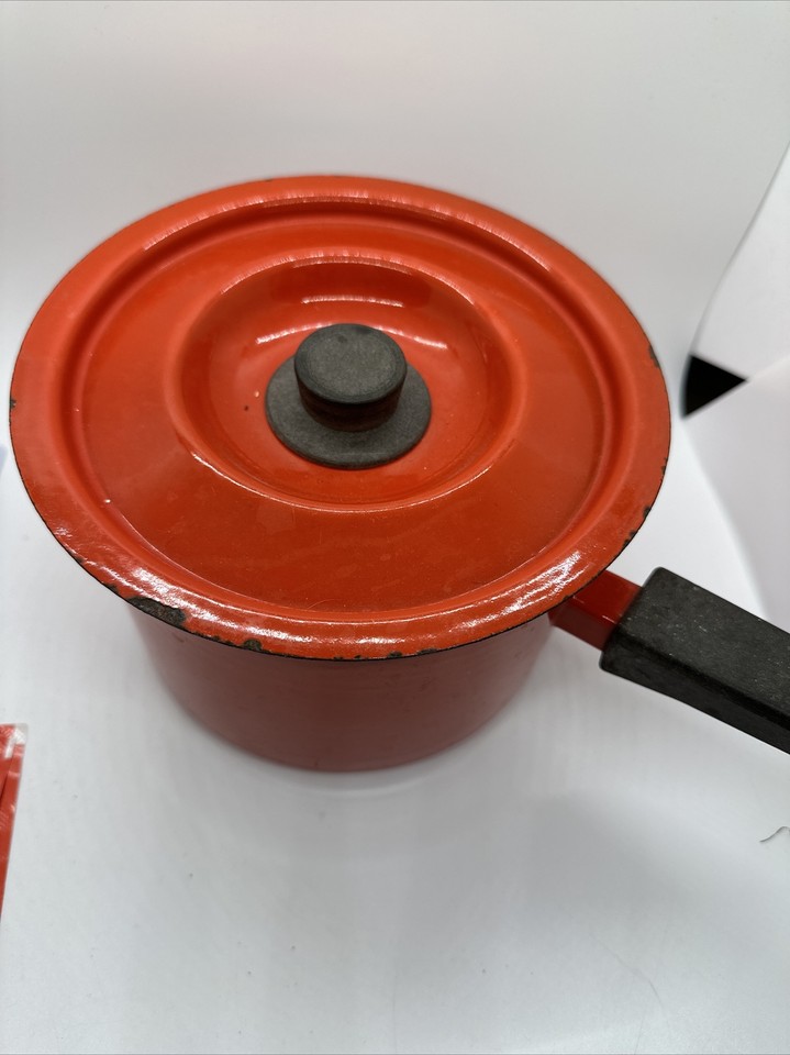 Vintage Finnish Red Enamel Arabia Finel Pot with Lid 2 Qt? | eBay