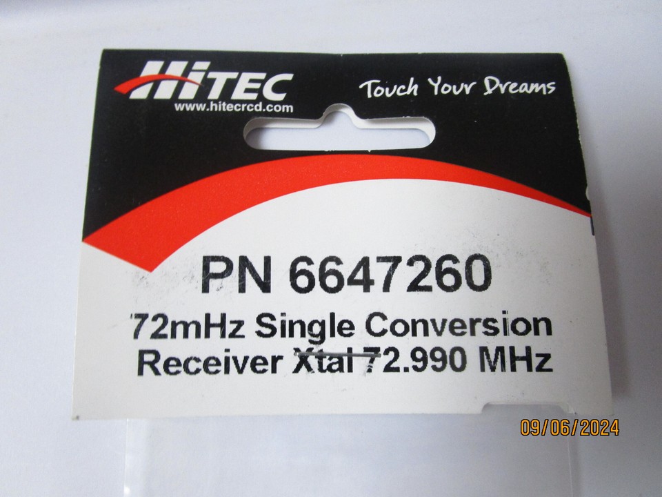 Hitec 72Mhz AM/FM Single Conversion Receiver Crystal CH60 72.990Mhz ...
