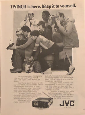 1979 JVC TWINCH Portable TV Radio PRINT AD Here - Keep It To Yourself ...