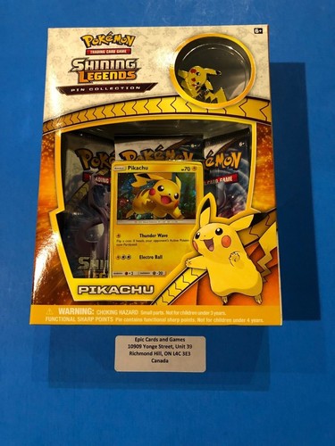 ( SHINING LEGENDS Pin Collection Box - PIKACHU ) Pokemon - Sealed - 3 ...