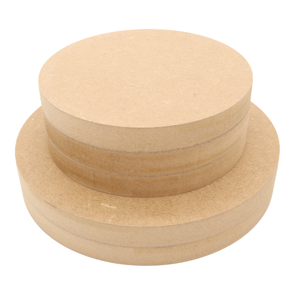 Wooden MDF Circle Square or Round Top Edge 10-20cm Disk Blanks Craft ...