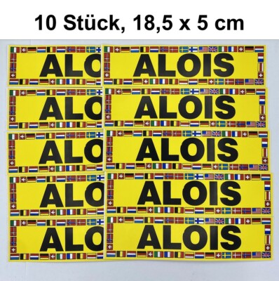 10x Sticker Name Alois Autocollant de Voiture Plaque Du Nom ...