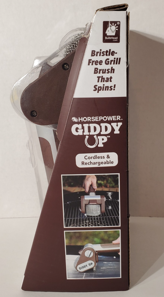 HorsePower Giddy Up Grill Cleaner AS-SEEN-ON-TV, Cordless, Rechargeable ...