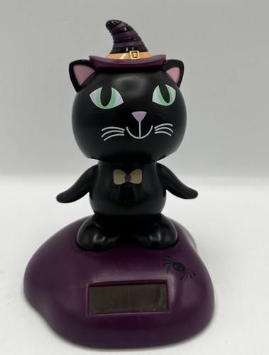 Halloween Animated Solar Powered Animated Cat Figurine 5 Inch | eBay