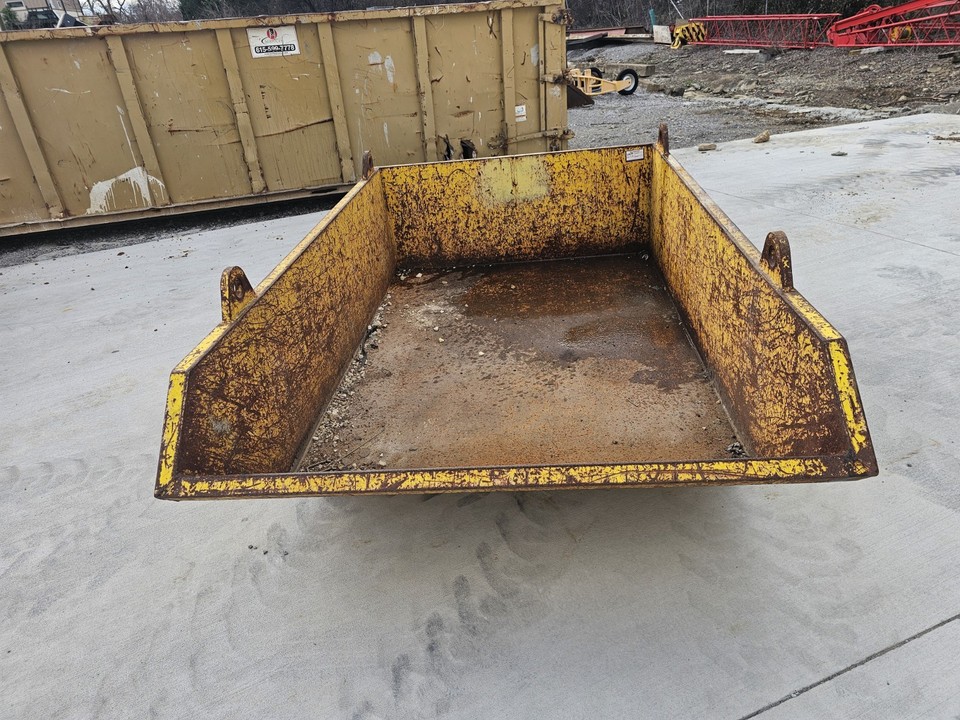 TRASH SKIP PAN LIFTING EYES FORK POCKETS CRANE HEAVY DUTY 102"L X 62"W ...