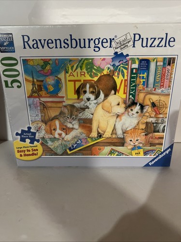 Ravensburger 500 Piece Puzzle Pets On Tour Brand New Sealed Rare Free ...