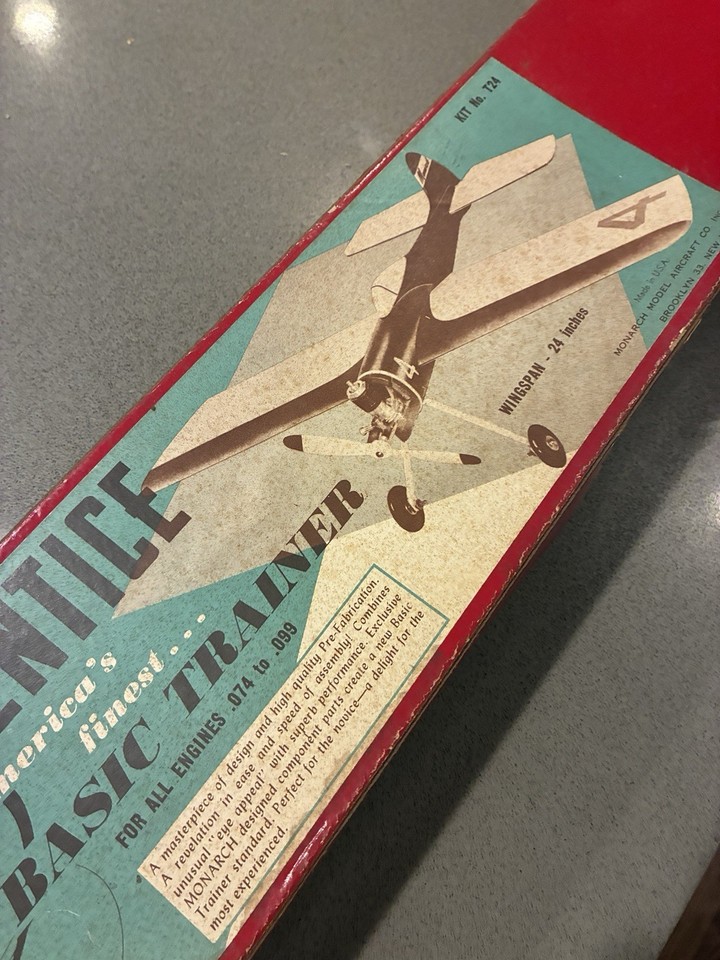 Monarch Apprentice Control Line Stunt Balsa Model Airplane Kit | eBay