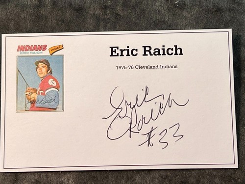 Autographed Index Card Eric Raich | eBay