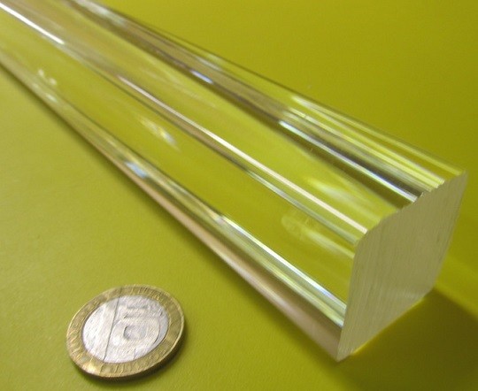 Acrylic Square Extruded Rods Bar, Clear 1.25" (1 1/4") x 6' Lengths, 1 ...