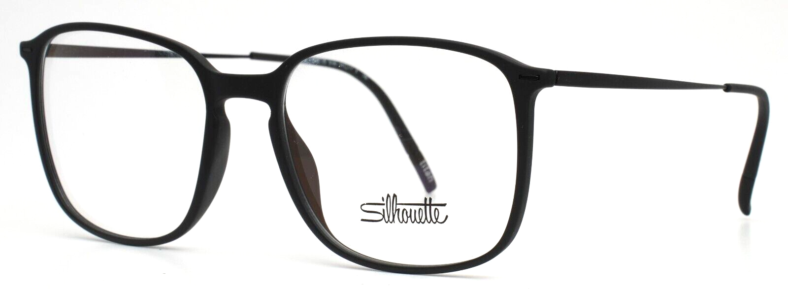 SILHOUETTE SPX2945 75 9140 Black Mens Square Full Rim Eyeglasses 54-17 ...