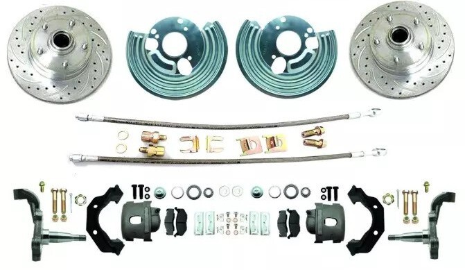FITS Mopar Chrysler Plymouth Dodge A Body Front Disc Brake Kit 5 on 4.5 ...