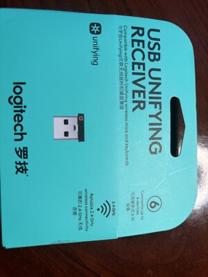 Logitech USB Unifying Receiver 2.4 GHz Wireless Dongle Connect Up To 6 ...