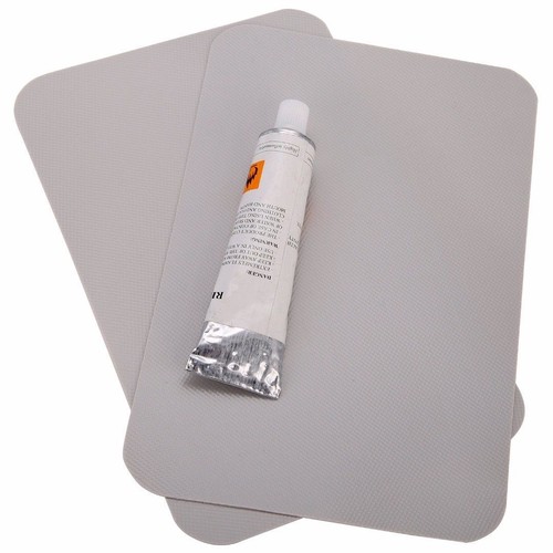 2pcs Gray PVC+Glue 20*12cm Hypalon Patch Inflatable Boat Raft Repair ...