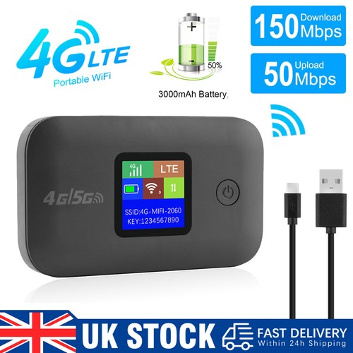 Unlocked 4G LTE Wireless WiFi Router Mobile Broadband LCD MIFI Hotspot ...