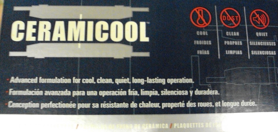 Front Disc Brake Pad Set, Ceramic - Rotex Ceramicool D9154C | eBay