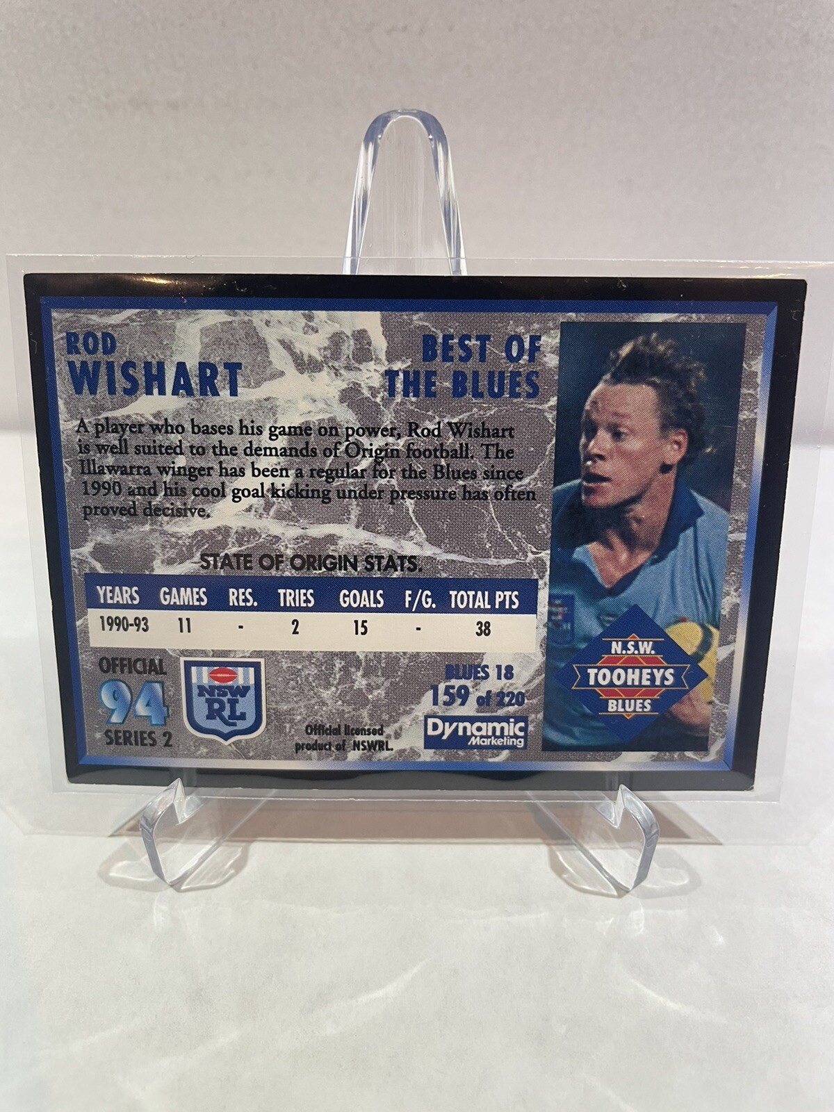 Rod Wishart 1994 Dynamic 🏉 Rugby League Best Of The Blues State of ...