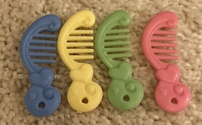 Barbie doll combs lot HEARTS set hair accessories salon EUC! combined ...