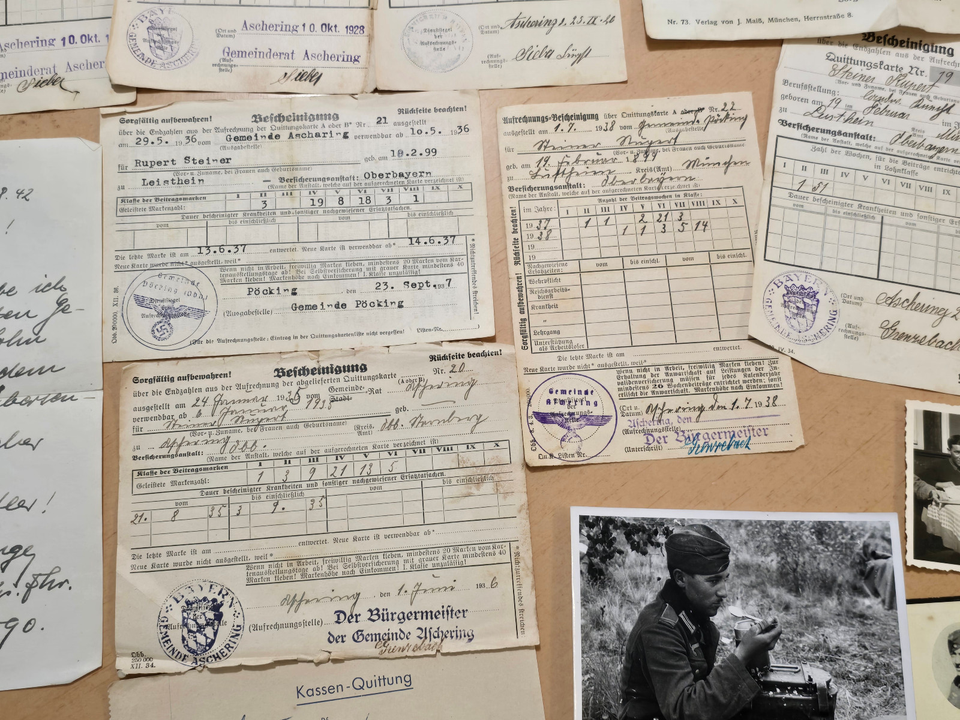 WWII German Steiner Family Archive Wartime Feldpost Photos Documents ...