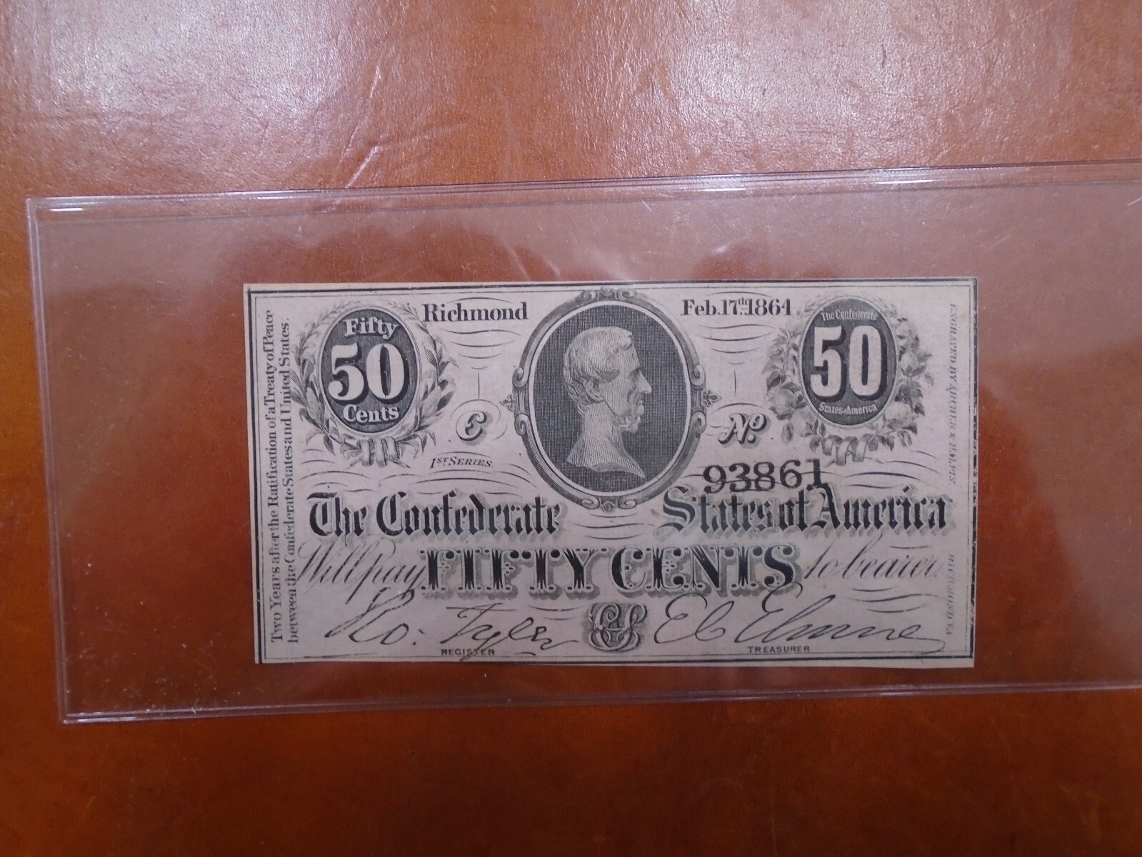 1864 T72 50C Fifty Cent Confederate States of America Bank Note AU | eBay