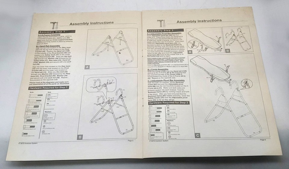 Body Champ IT 9070 Gravity Inversion System Owner's Manual | eBay