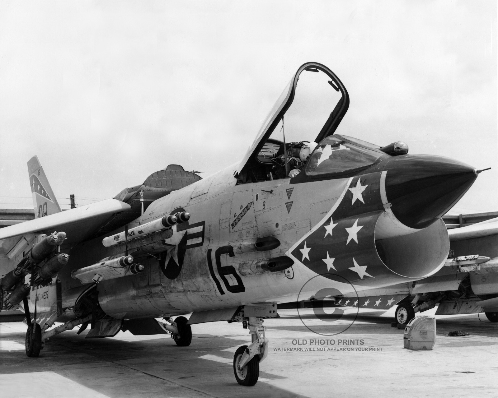 F-8 Crusader All Weather Fighter Aircraft 1967 Photo Vietnam Mission ...