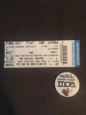 MOE Ticket stub and Show Pin Limited Edition Capitol Theatre 2023 ...