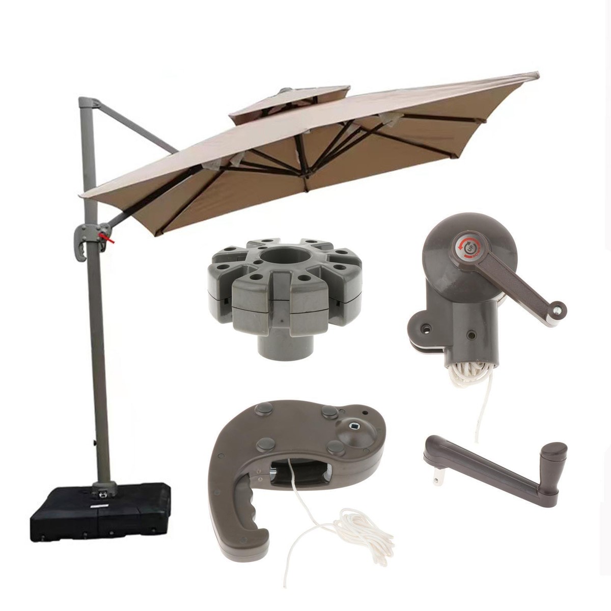 Offset Patio Umbrella Replacement Parts Arlmont & Co. Furio 11'