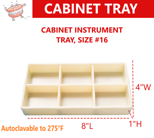 DENTAL CABINET INSTRUMENT TRAY ORGANIZER AUTOCLAVABLE PLASTIC #16 #17 ...