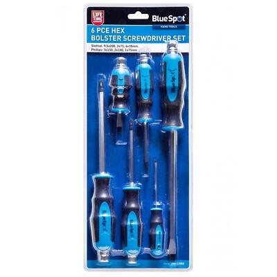BLUE SPOT 6 PCE HEX BOLSTER SCREWDRIVER SET CHROME VANADIUM | eBay UK