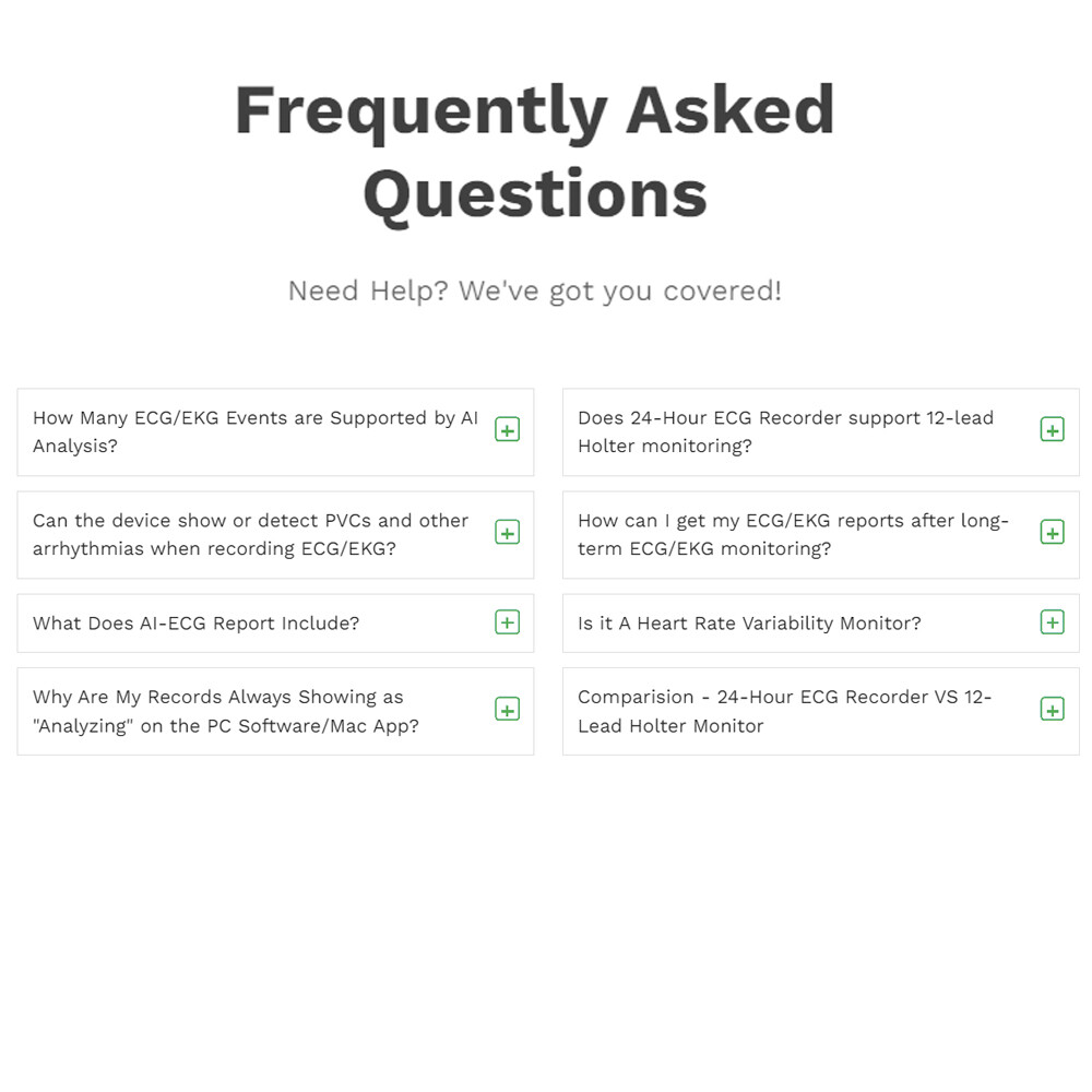 AI Holter Monitor 24 Hrs Chest Strap EKG Monitor with Free AI Analysis ...