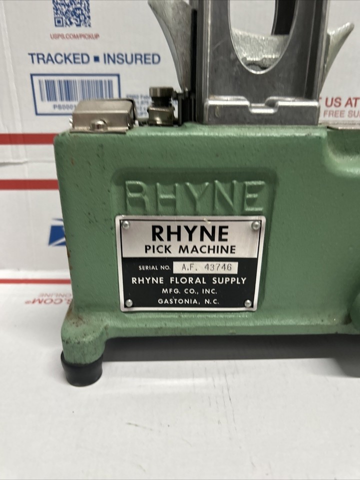 Rhyne Floral Pick Machine Serial No. A.F. 35435 With Weight Vintage ...
