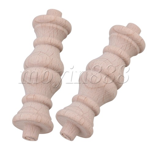 5 Pcs Wood Art Spindle Baluster Unfinished Spindles Rod Decoration H-79 ...