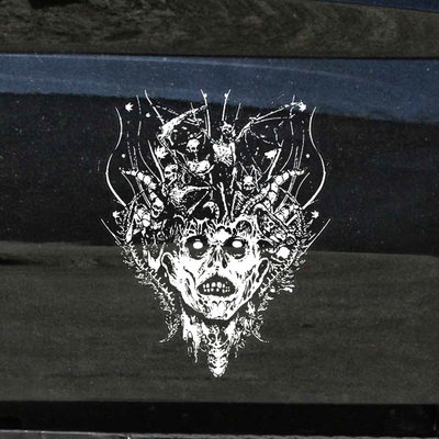 Skull Spine Devil Graphic Tailgate Hood Window Decal Car Vehicle Truck ...