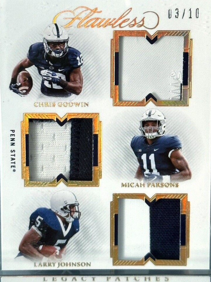 2022 Panini Flawless Collegiate - Legacy Patches Gold #LP-PSU Micah ...