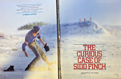 1985 Sidd Finch New York Mets Pitcher Hoax Story by George Plympton ...