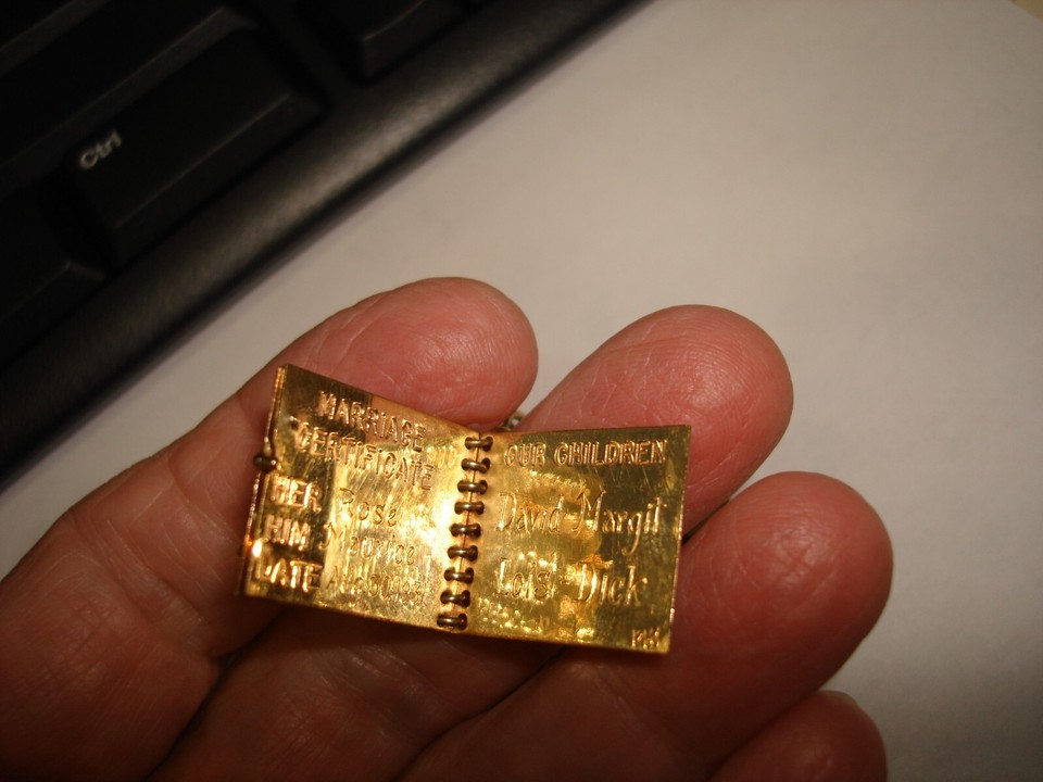 Vintage 14K Gold 8 Pc Charms Ruby Enamel Jewish Judaica Moses Hanukah ...