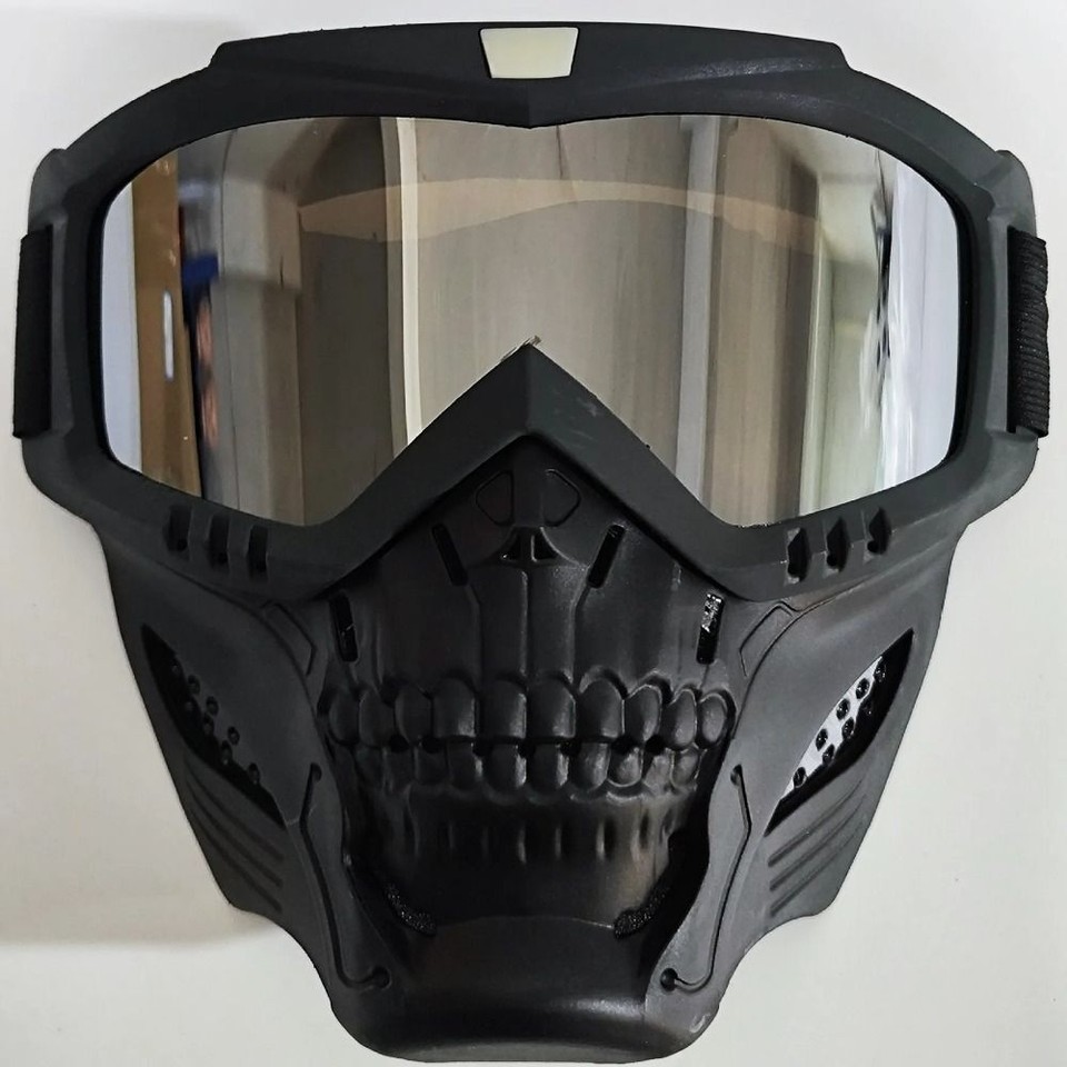 Head-mounted Skull Ghost-shape Glasses Mouth Filter Motocross Skulls ...