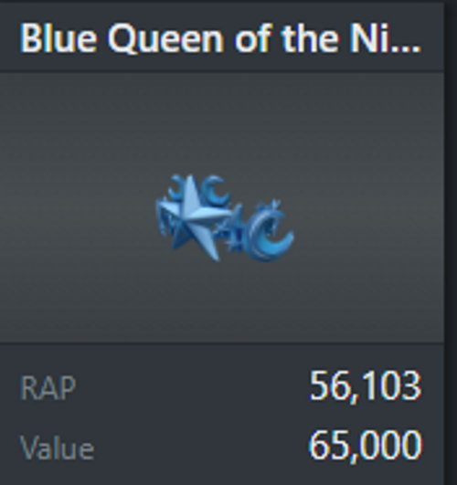 Roblox Limited - Blue Queen of the Night - 56k RAP - 65k RBX Value ...