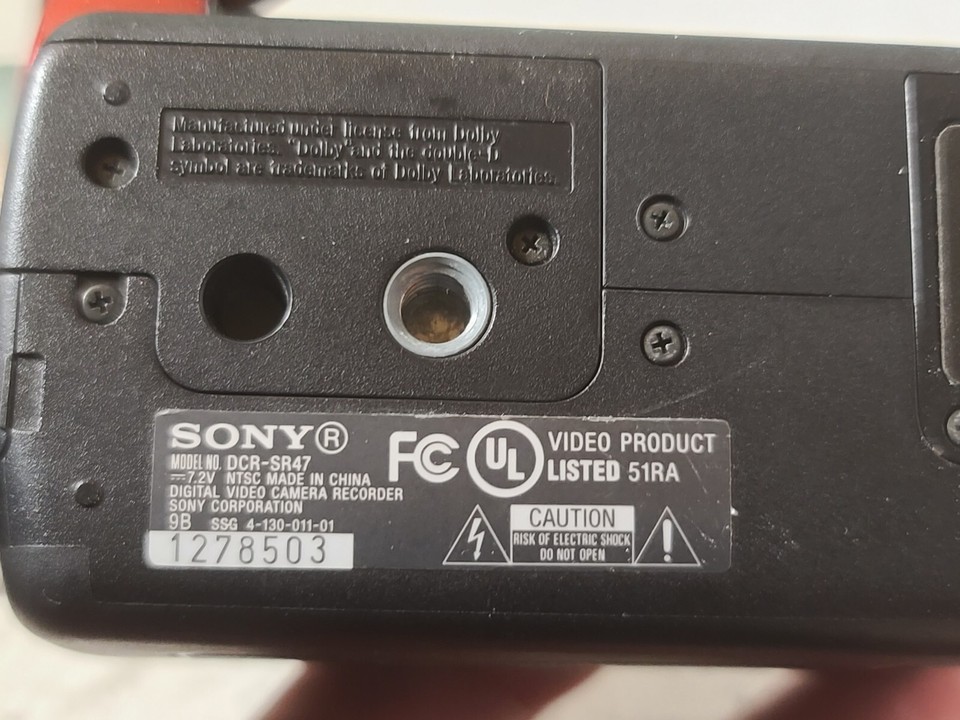 SONY Handycam DCR-SR47 60x Optical Zoom Video Camcorder | Red ...