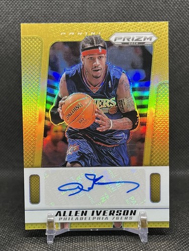 2024-25 Panini Prizm Deca ALLEN IVERSON Signatures TRUE GOLD Prizm AUTO ...