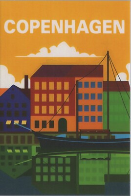 MR ALE New 2023 Travel Image Cards ~4"x6"-COPENHAGEN, Denmark Skyline ...