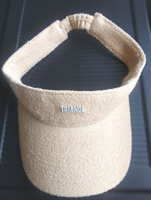 TRIANGL Sun Visor Yellow Terry Cloth Beach Pool Athleisure Headwear O/S ...