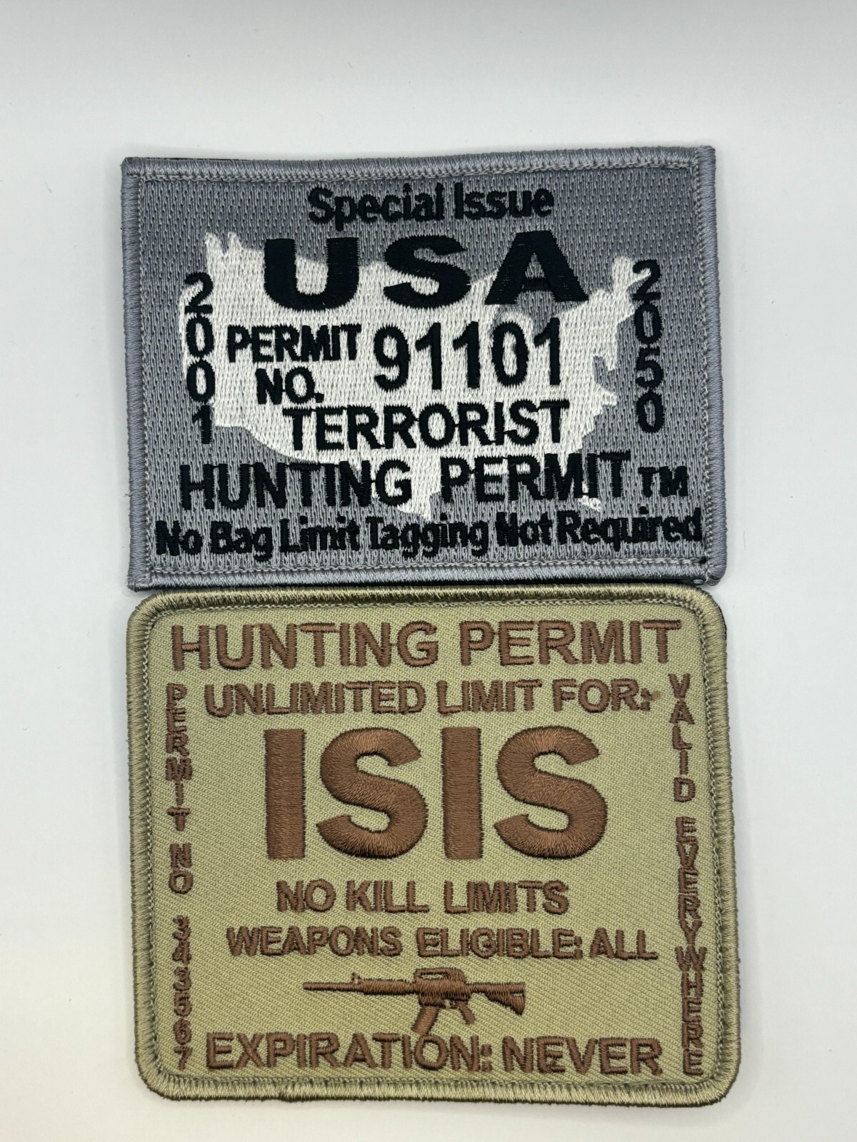USA ISIS HUNTING PERMIT 2 PIECE 9.99!!!(HOOK) | eBay