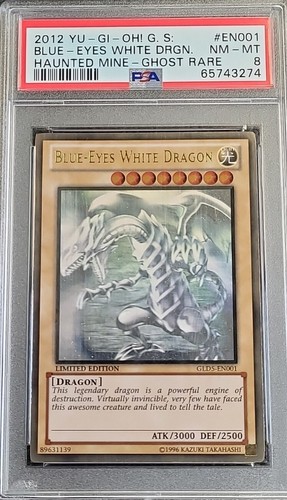 Yugioh Blue-Eyes White Dragon GLD5-EN001 Ghost Rare PSA 8 | eBay